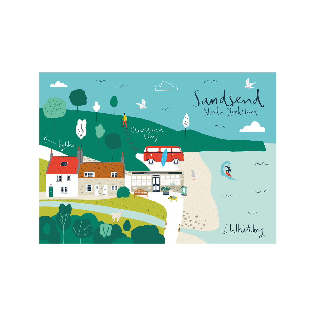 Magnet No backing board - Sandsend Valley (Mag28) – Jessicahogarth